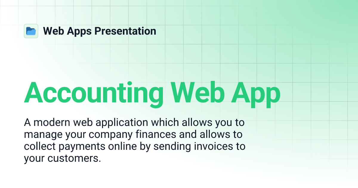 Accounting Web App | Web Apps Presentation